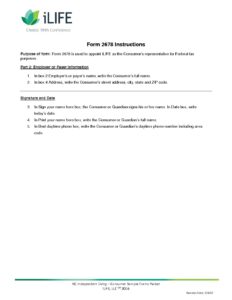 North Carolina Sample Form 2678 and Instructions – iLIFE Financial ...