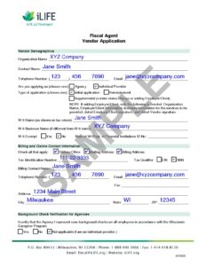 Vendor-Application-Sample-Individual – Fiscal Agent – iLIFE Financial Management Services