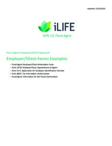 FA Employer Start-up Packet Sample – iLIFE Financial Management Services