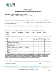 Fiscal Agent Employer and Employee Agreement – iLIFE Financial ...