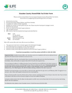 IRIS Shared Ride Taxi Order Form Ozaukee County – iLIFE Financial ...