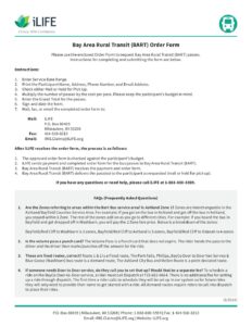 IRIS Transit Order Form BART – iLIFE Financial Management Services