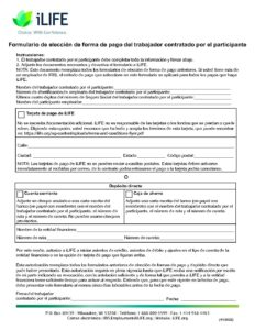 Participant-Hired Worker Payment Election Form – Spanish – iLIFE ...