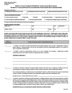Kenosha County Training Verification Form – iLIFE Financial Management ...